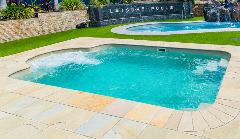 The Courtyard Roman™ fiberglass pool design - Leisure Pools Houston
